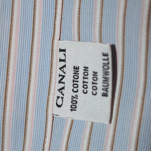 Canali | Shirts | Canali Blue Striped Italian Dress Shirt | Poshmark